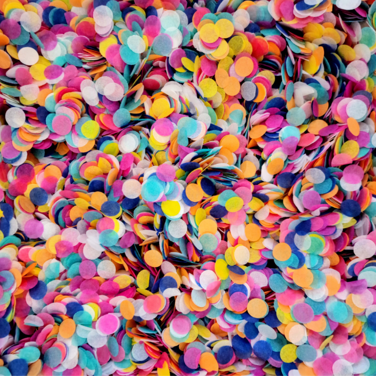 Bright Rainbow Biodegradable Wedding Confetti | Proper Confetti